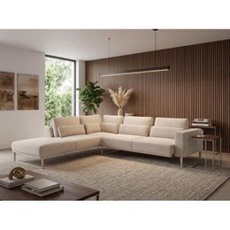 Musterring Ecksofa &raquo;JUSTB! PM100, stilvoller Lounge-Komfort von &laquo; Kollektion Bettina Zimmermann, optionaler Sitzvorzug & Fu&szlig;-Auswahl beige 100% Polyester B/H/T: 