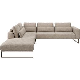 Musterring Ecksofa &raquo;JUSTB! PM100, stilvoller Lounge-Komfort von &laquo; Kollektion Bettina Zimmermann, optionaler Sitzvorzug & Fu&szlig;-Auswahl beige 92% Polyester, 8% 