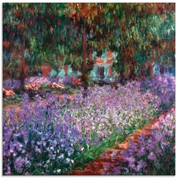 Artland Glasbild &raquo;Der Garten des K&uuml;nstlers bei Giverny&laquo; Garten 1 Stk. tlg. in verschiedenen Gr&ouml;&szlig;en lila B/H/T: 30cm x 30cm, Glasbild Garten quadratisch, 1 Stk