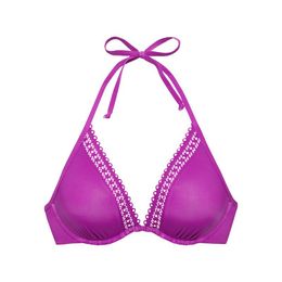 s.Oliver Damen s.Oliver B&uuml;gel-Bikini-Top &raquo;Aiko&laquo; mit H&auml;keloptik pink 44, Cup D