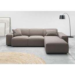 Home Affaire Ecksofa &raquo;Glimminge L-Form auch in Breitcord, Feincord + Easy care-Bezug,&laquo; Breite 264, Zierkissen grau 100% Polyester B/H/T: 264cm x 71cm 
