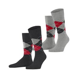 Burlington Herren Socken &raquo;Everyday Argyle&laquo; 2 Paar, Einheitsgr&ouml;&szlig;e 40-46, klassisches Argyle-Muster 40-46