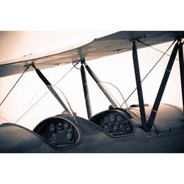 papermoon Fototapete &raquo;Vintage Flugzeug&laquo; bunt Vlies B/L: 3m x 2,23m, Bahnen: 6 Stk.