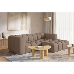 homsy by Ana Johnson Ecksofa &raquo;&raquo;L&laquo; BOUBELLE L-Form, Design-Sofa, Bubble-Optik, Breite 247 cm&laquo; hoher Sitzkomfort dank Wellenunterfederung, L Sitztiefe 