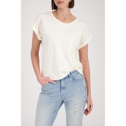 monari Damen T-Shirt &raquo;Shirt Basic Pima&laquo; Regular fit mit R&uuml;ckenfalte wei&szlig; 42