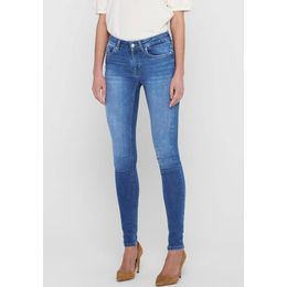 Only Damen Only Skinny-fit-Jeans &raquo;ONLBLUSH &ndash; Skinny Fit Jeans mit extra engem Schnitt&laquo; Abriebeffekte, modisch, skinny fit, Eingrifftaschen, unifarben 