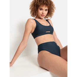 Lscn By Lascana Damen LSCN by LASCANA Bustier-Bikini-Top &raquo;Gina&laquo; mit Cut-Out vorne blau 34, Cup A/B