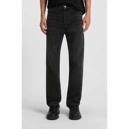 Hugo Herren Regular-fit-Jeans "Jonah", schwarz, Gr. 34, unifarben, Denim/Jeans, Obermaterial: 100% Baumwolle, Jeans, Regular Fit, used washed, gerades