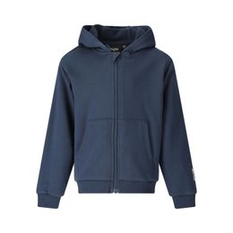 ZIGZAG Jungen Kapuzensweatshirt "Lumix", blau, Gr. 152, unifarben, 60% Baumwolle, 40% Polyester, Sweatshirts, mit elastischen &Auml;rmelb&uuml;ndchen