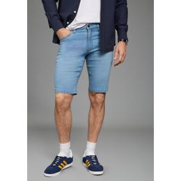 Arizona Herren Jeansshorts "Doppelpack Denimshorts"bleached, dunkelblau used, Gr. 42, unifarben, Denim/Jeans, Obermaterial: 82% Baumwolle, 17%