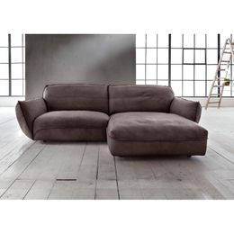 BETYPE Ecksofa &raquo;Be Type Be Chilled, Mega Sofa, Bezug: hochwertiges Anilinleder, L-Form&laquo; in 2 Breiten mit stylischer und offener Nahtf&uuml;hrung braun 