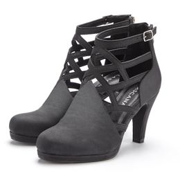 Lascana Damen Lascana Stiefelette &raquo;Stiefel, Boots,&laquo; mit Cut-Outs VEGAN schwarz 39
