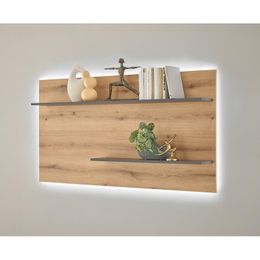 Home Affaire Wandregal &raquo;City/Giron, modernes Wandboard, Wandhalter mit Ablagefl&auml;che&laquo; vielseitig einsetzbares H&auml;ngeregal schwarz Holzwerkstoff B/H/T: 