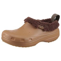 Crocs Damen Clog &raquo;Unisex Classic Lined Shorty&laquo; Regenschuh, Outdoorschuh, Hausschuh mit Warmfutter braun 46