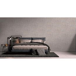 Livingwalls living walls Vliestapete &raquo;Stories of Life Metallic-Tapete Struktur Beige Grau&laquo; Metall-Effekte gemustert metallic strukturiert gl&auml;nzende Vliestapete 