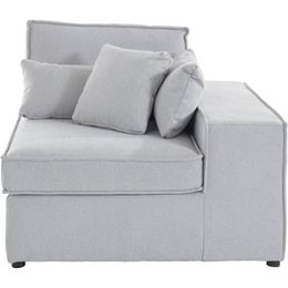 OTTO home Sofaelement &raquo;Florid&laquo; als Teil eines Modulsofas,, fester Sitzkomfort, auch in Cord grau Baumwollmix (60% Baumwolle/40% Leinen);Struktur fein 
