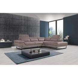 Egoitaliano Ecksofa &raquo;Queenie, extravagantes Sofa mit erstklassigem Sitzkomfort, L-Form&laquo; mit verstellbarer Armlehne und Kopfteilen f&uuml;r Wohlf&uuml;hlkomfort grau Luxus-