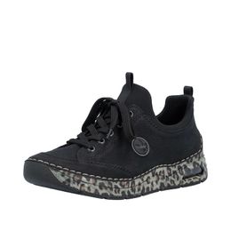 Rieker Damen Slip-On Sneaker Halbschuh, Freizeitschuh mit Air-Ausstattung schwarz 39
