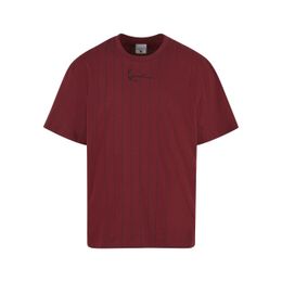 Karl Kani Herren T-Shirt "Karl Kani KK Small Signature Essential Pinstripe Tee", rot, Gr. XS, gestreift, 100% Baumwolle, Shirts