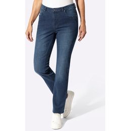 Inspirationen Damen 5-Pocket-Jeans, blau, Gr. 24, unifarben, 99% Baumwolle, 1% Elasthan, Jeans