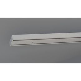 Indeko Schienensystem &raquo;Objektschiene&laquo; 2 l&auml;ufig-l&auml;ufig Wunschma&szlig;l&auml;nge Innenlauf Gardinenschiene, Set inkl. Gleitern & Montagematerial wei&szlig; Aluminium, 