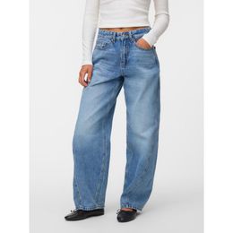 V&eacute;ro Moda Vero Moda Damen Weite Jeans &raquo;VMZOE MR BARREL DNM JEANS LI3154 NOOS&laquo; Baumwolle, mid waist, loose fit 28, L&auml;nge 30
