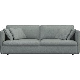 FLEXLUX 3-Sitzer &raquo;Lovane&laquo; Weich & anschmiegsam, gro&szlig;e Sitztiefe auf Kaltschaum, Dekokissen inkl. blau 62% Polyester/14% Cotton/7% Linen B/H/T: 219cm x