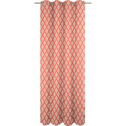 Adam Vorhang &raquo;Maroccan Shiraz Light&laquo; &Ouml;sen 1 Stk. tlg. aus 100% Bio-Baumwolle orange Jacquard, Baumwolle (Bio-Baumwolle) 245cm, &Ouml;sen, 145cm