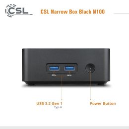 CSL PC &raquo;Narrow Box Black N100&laquo; schwarz Windows 11 Home/Pro, 64 Bit