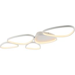JUST LIGHT Deckenleuchte &raquo;PEBBLES&laquo; LED-Board 1 Stk. Warmwei&szlig; LED, dimmbar, Switchmo, Memory, nach Trennung vom Netz wei&szlig; 1, &Oslash; 0cm H: 6,5cm, 1 Stk.