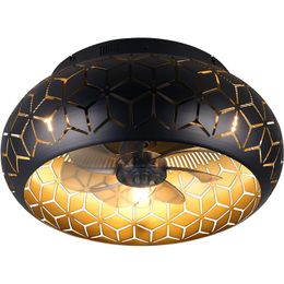 REALITY LEUCHTEN Deckenleuchte &raquo;BIDAR mit Ventilator, Deckenventilator mit Licht inkl Fernbedienung&laquo; E27 1 Stk. warmwei&szlig; - kaltwei&szlig; 3 