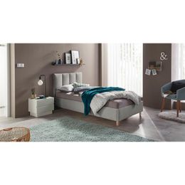 Westfalia Schlafkomfort Polsterbett grau Liegefl&auml;che L&auml;nge B: 200cm x 100cm, Strukturstoff, 7-Zonen-Kaltschaummatratze H3