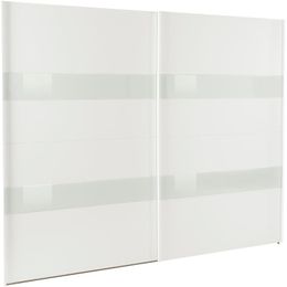 wimex Schwebet&uuml;renschrank &raquo;Altona&laquo; mit Glaselementen und zus&auml;tzlichen Einlegeb&ouml;den wei&szlig; Holzwerkstoff wei&szlig;, B/H/T: 270cm x 236cm x 65cm, T&uuml;ren: 2 Stk.