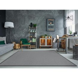 Dekowe Teppich &raquo;Naturana Panama Spezial&laquo; rechteckig 8 mm H&ouml;he Flachgewebe, meliert, Sisal-Optik, mit Bord&uuml;re, Wohnzimmer grau Kunstfaser B : 140cm 1 Stk., 