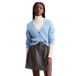 Marc O'Polo Damen Cardigan "aus edlem Wolle-Alpakawolle-Mix", blau, Gr. M, MARC O'POLO DENIM, unifarben, Obermaterial: 43% Wolle, 34% Polyamid, 23% Alpaka,