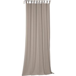 WIRTH Vorhang &raquo;Sunday&laquo; Schlaufen 1 Stk. tlg. nach Ma&szlig; braun Jacquard, Baumwolle, Polyester 245cm, Schlaufen, 142cm