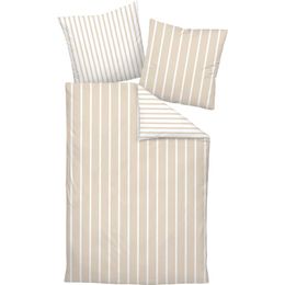 Janine Wendebettw&auml;sche &raquo;modernclassic 39028-28&laquo; mit Rei&szlig;verschluss beige Mako-Satin, Obermaterial: 100% Baumwolle B/L: 155cm x 200cm, 1 Stk., 1 Stk., Mako-