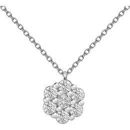 Firetti Damen Kette mit Anh&auml;nger &raquo;Schmuck Geschenk Silber 925 Halsschmuck Ankerkette Anh&auml;nger Blume&laquo; Made in Germany - mit Zirkonia (synth.) silber 