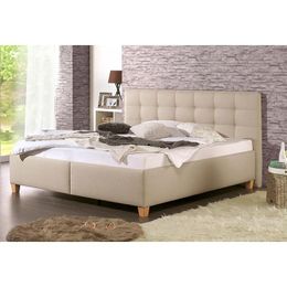 Maintal Polsterbett &raquo;Madane&laquo; wahlweise mit Matratze in den H&auml;rtegraden H2,H3 oder H4 beige Liegefl&auml;che L&auml;nge B: 200cm x 160cm, Struktur mit Bonnell-