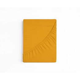 bellana Spannbettlaken &raquo;SleepStyle, aus 100% Baumwolle&laquo; formstabil und pflegeleicht, f&uuml;r Matratzen bis 20 cm H&ouml;he gold Jersey, Obermaterial: 100% 