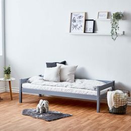 Home Affaire Kinderbett &raquo;ECO One, Einzelbett, skandinavisches Design&laquo; wahlweise mit Matratze, Liegefl&auml;che 70x160 cm grau Liegefl&auml;che L&auml;nge B: 70cm x 