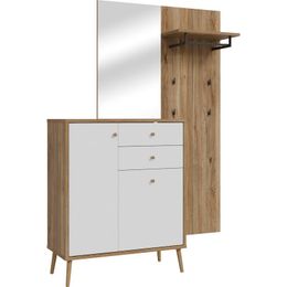 FORTE Garderoben-Set &raquo;Whenua&laquo; wei&szlig; Holzwerkstoff B/H/T: 143,5cmcm x 195,8cmcm x 41,5cmcm