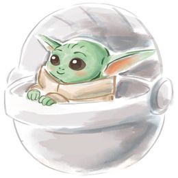 Komar Bild &raquo;Mandalorian The Child Sweet Color&laquo; Disney Star Wars 1 Stk. tlg. Wandbild zur Dekoration im Kinderzimmer - ohne Rahmen bunt Holz, Papier B/H/T: 