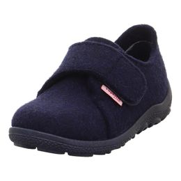 Superfit Jungen Hausschuh &raquo;HAPPY OCTI, WMS: mittel&laquo; Klettschuh mit Schurwolle, Gr&ouml;&szlig;enschablone zum Download blau 23