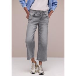 Street One Damen Street One High-waist-Jeans &raquo;Style Emee&laquo; im Five-Pocket Style grau 34, L&auml;nge 26