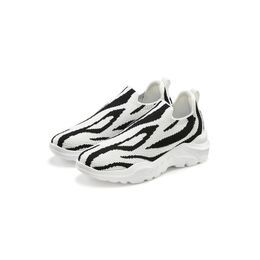 French Connection Damen Sneaker &raquo;Slipper, Halbschuh, Freizeitschuh, Slip-On-Sneaker,&laquo; zum Reinschl&uuml;pfen VEGAN schwarz-wei&szlig; 38