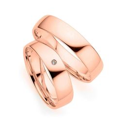 Phoenix Ph&ouml;nix Unisex Trauring &raquo;Schmuck Geschenk Gold 333 Trauring Ehering LIEBE versch. Varianten&laquo; Made in Germany, wahlweise mit oder ohne Brillant rosa 61,