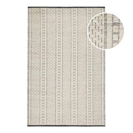 Wecon Home Teppich &raquo;Liv&laquo; rechteckig 8 mm H&ouml;he handgewebt, robust, strapazierf&auml;hig, skandinavisch, Naturfaser wei&szlig; Schurwolle B : 160cm 1 Stk., 8mm, L: