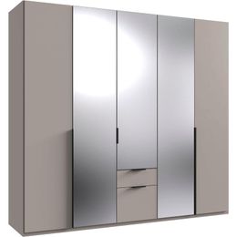 wimex Dreht&uuml;renschrank &raquo;Mugano&laquo; mit langen oder kurzen Griffen aus Metall, in vielen Breiten, 208 oder 236 cm hoch, Made in Germany Holzwerkstoff Saharagrau