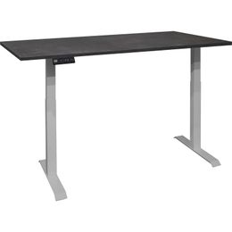 M&auml;usbacher Schreibtisch &raquo;Big System Office&laquo; Breite 120 cm, elektrisch h&ouml;henverstellbar silber B/H/T: 120cm